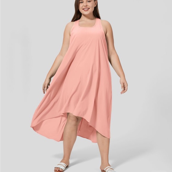 HALARA | Dresses | Halara Breezeful Backless Racerback Side Pocket High ...